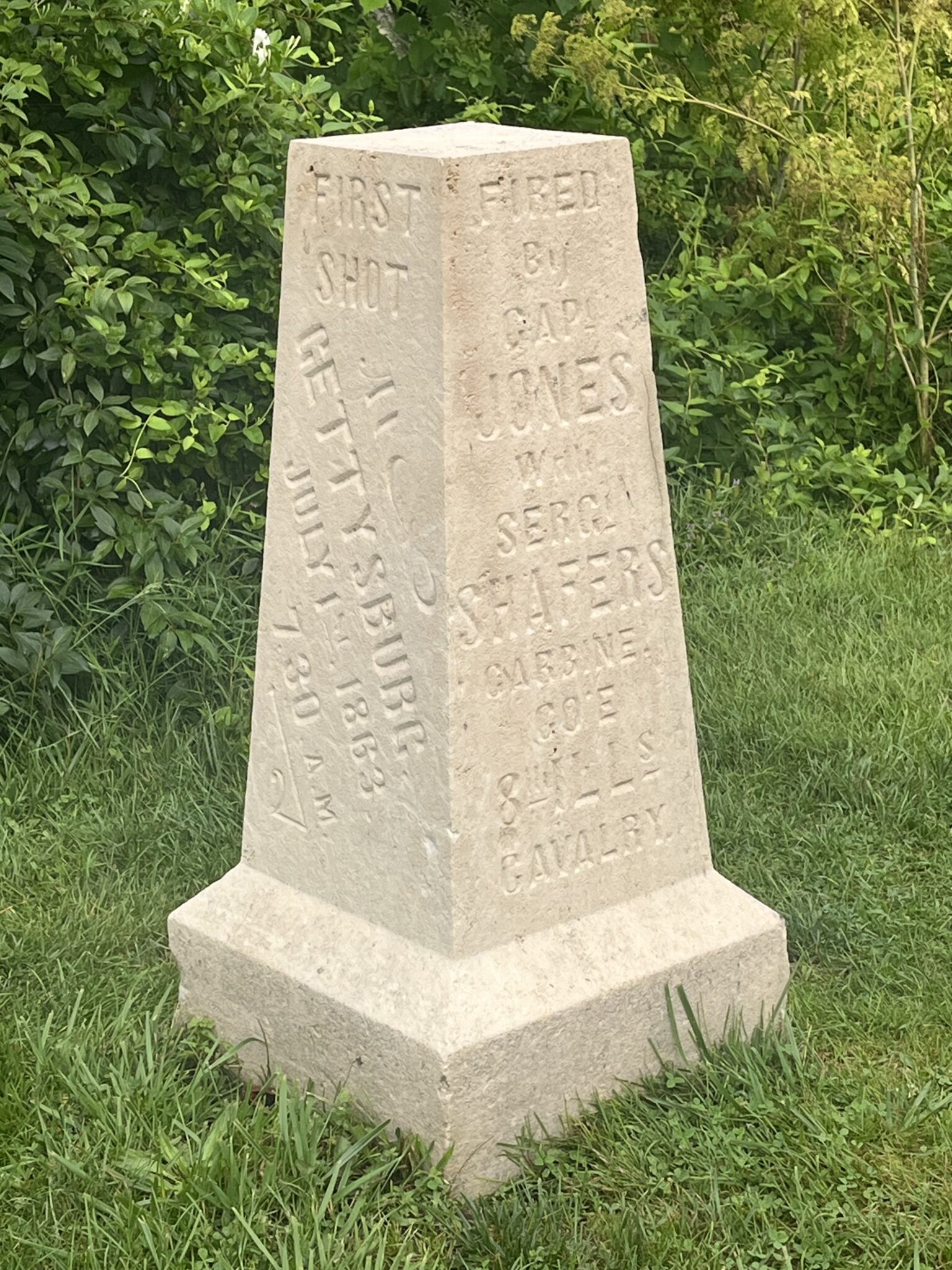 First Shot Marker – Gettysburg Chronicles